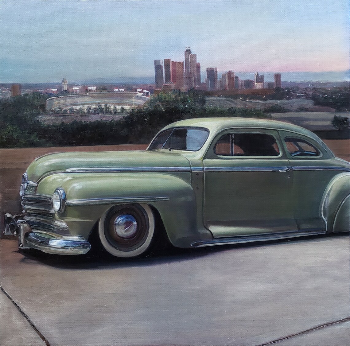 Hand Painted Custom Car Painting - Car Artwork - Classic Car Oil ...
