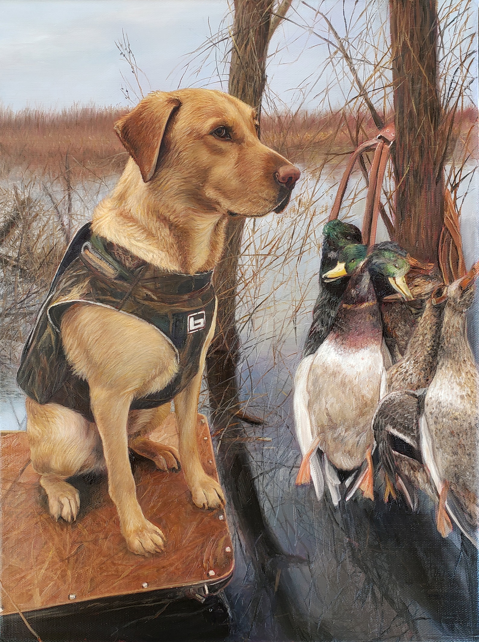 CUSTOM PET PORTRAIT Oil Painting Hunting Dog Dog - Etsy