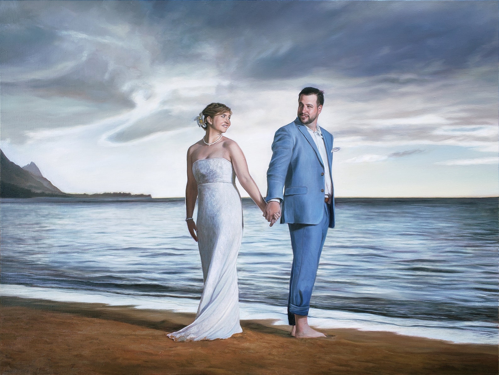 Hand Painted CUSTOM PORTRAIT - Wedding Portrait - Wedding Painting ...