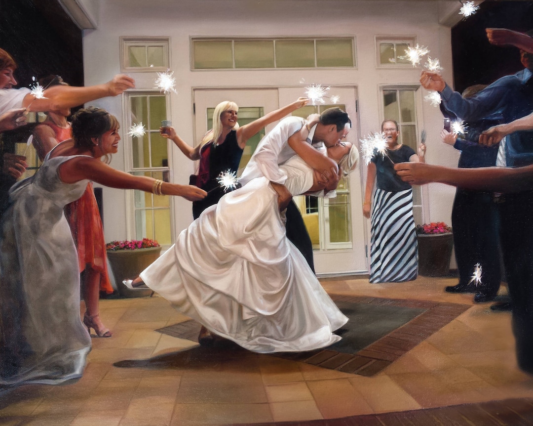 Custom Painting CUSTOM WEDDING PORTRAIT Wedding Art Oil - Etsy