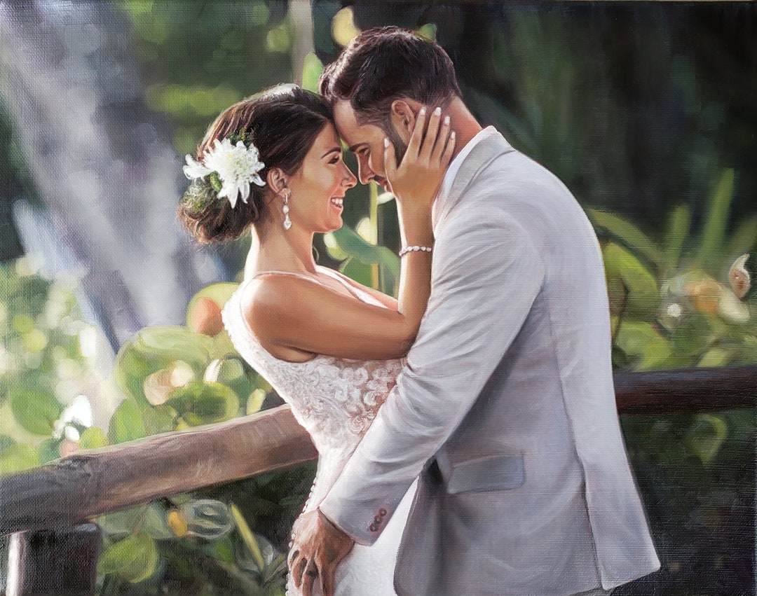 CUSTOM PORTRAIT - Wedding Portrait - Wedding Painting - Oil Painting ...