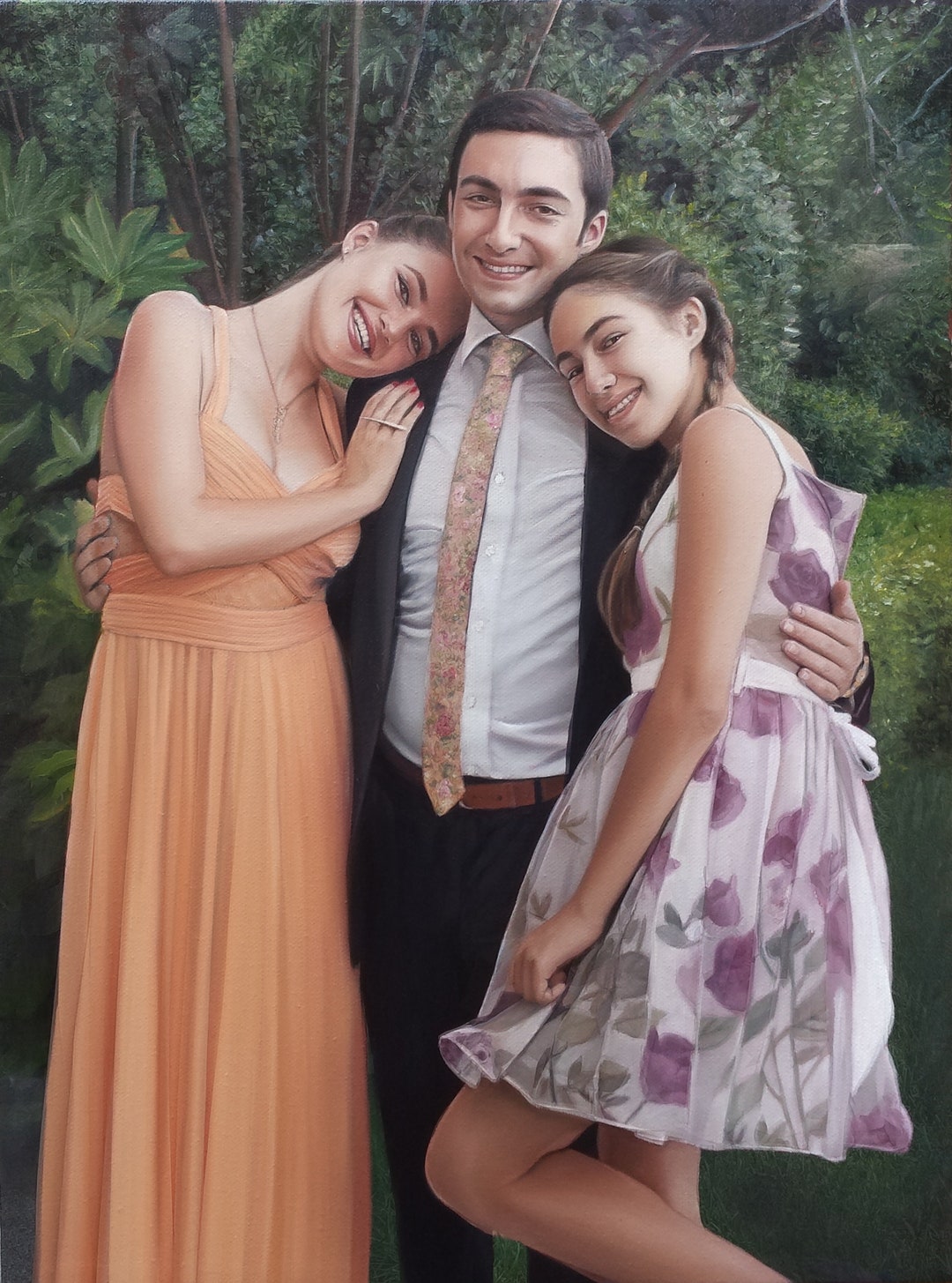 CUSTOM PORTRAIT - Oil Painting - Siblings - Gift for Sister - Gift for ...