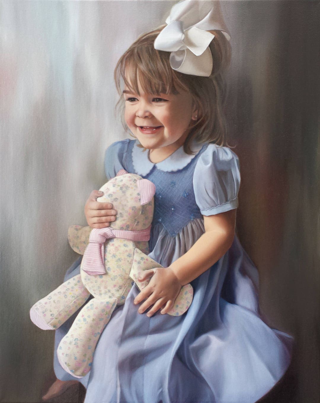 Custom Portrait CUSTOM PAINTED PORTRAIT Oil Painting Portrait of a Girl ...