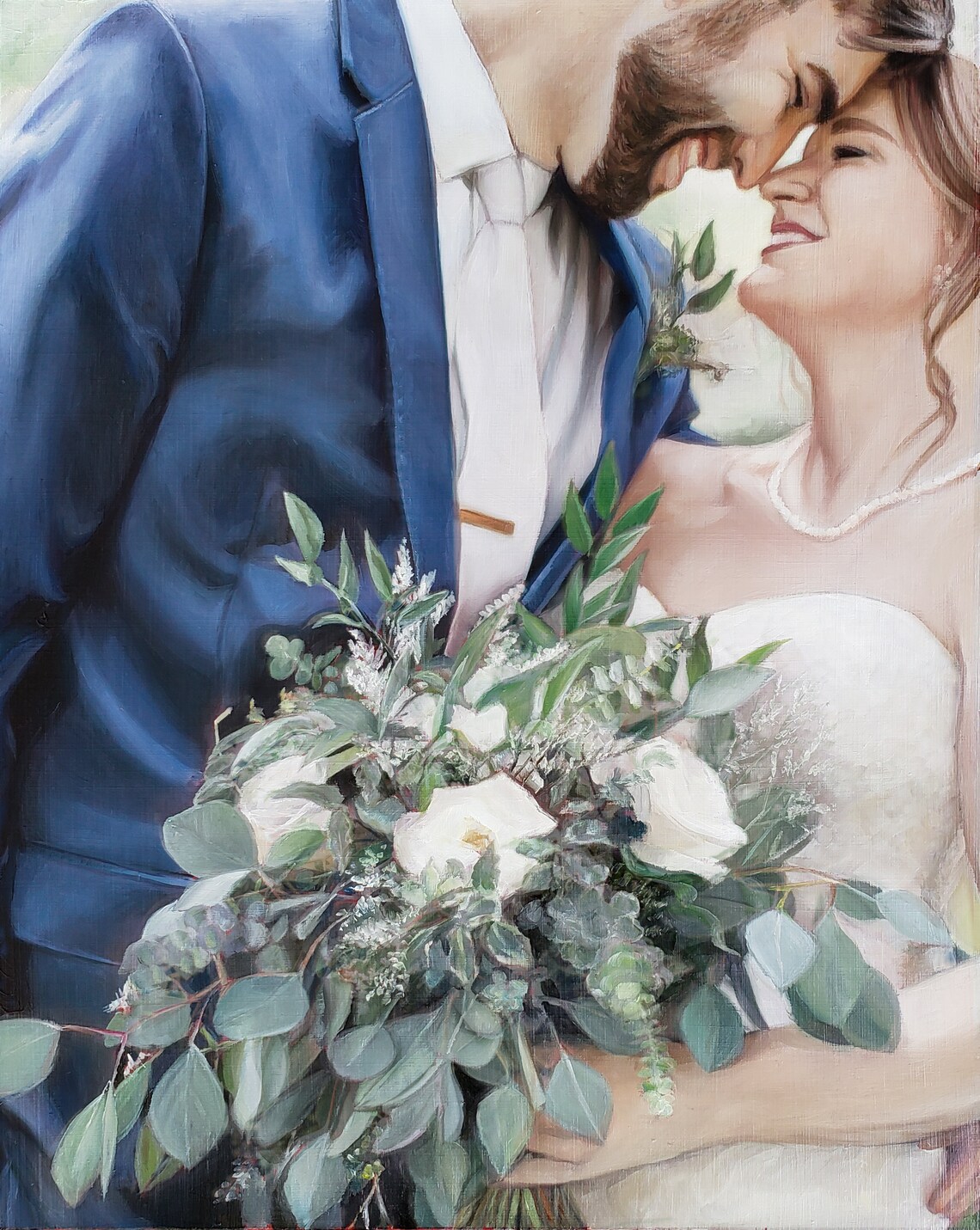Hand Painted CUSTOM PORTRAIT - Wedding Portrait - Wedding Painting ...
