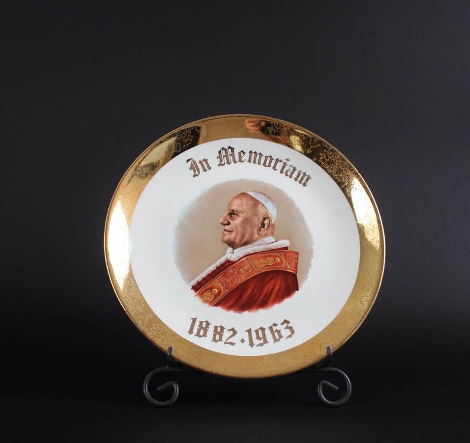 Vintage Pope Plate in Memoriam 1882 1963 Pope John XXIII | Etsy