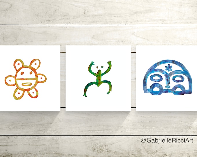 Puerto Rican Art Print Taino Moon Sun and Coqui Symbols - Etsy