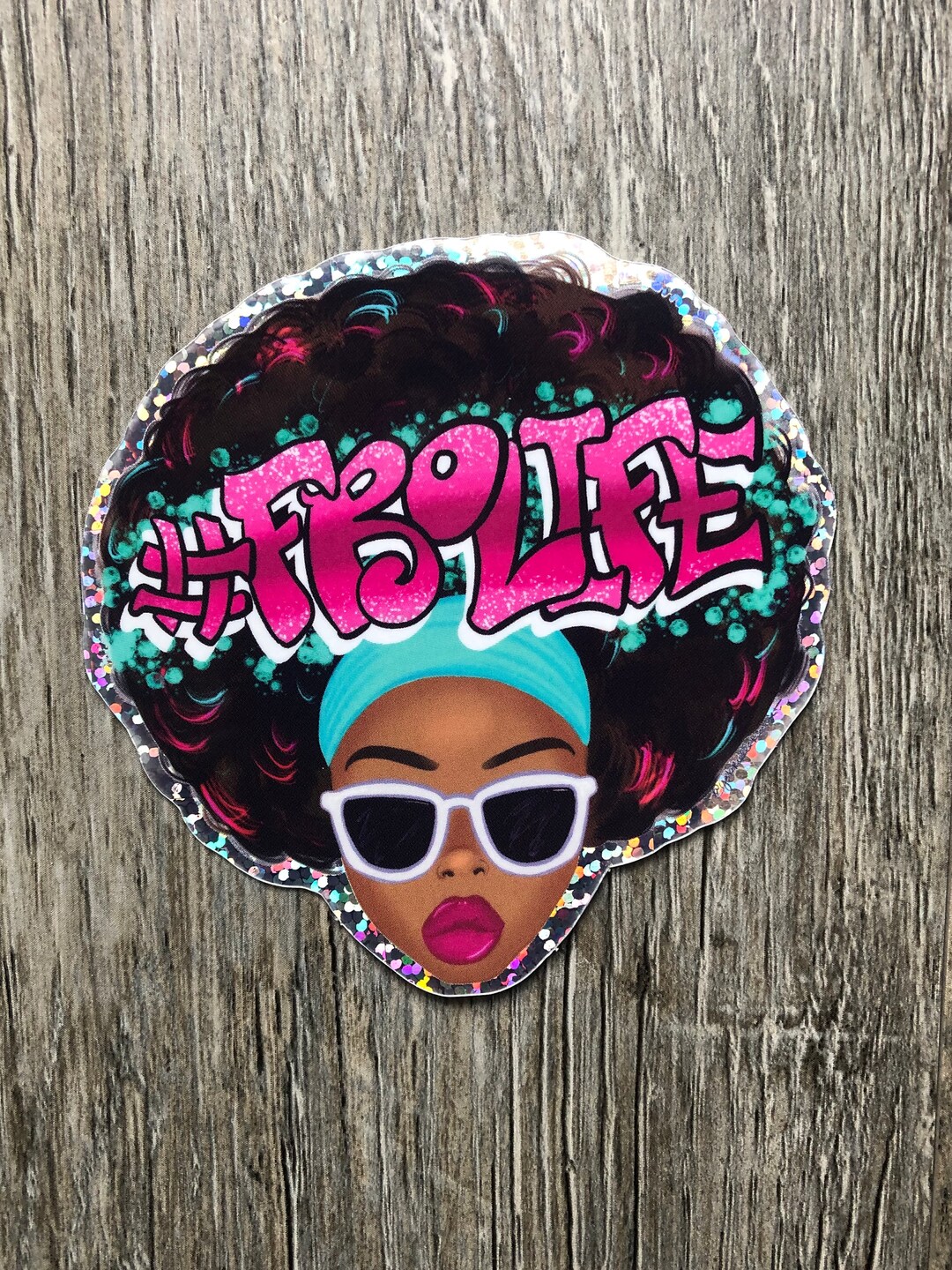 Vinyl Sticker Afro Life- Natural Hair Afro Sticker - Etsy