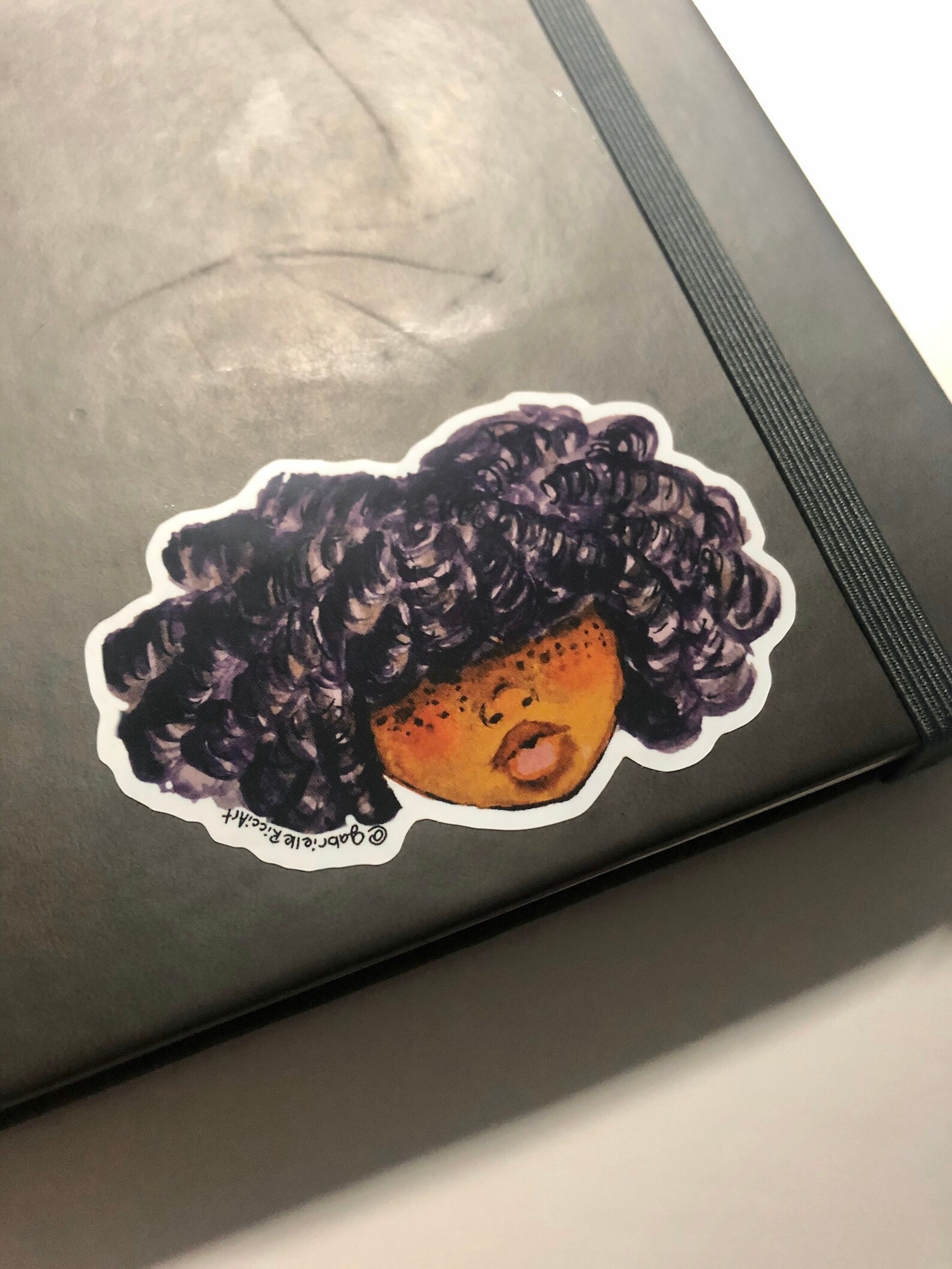 Afro Girl Vinyl Sticker | Etsy