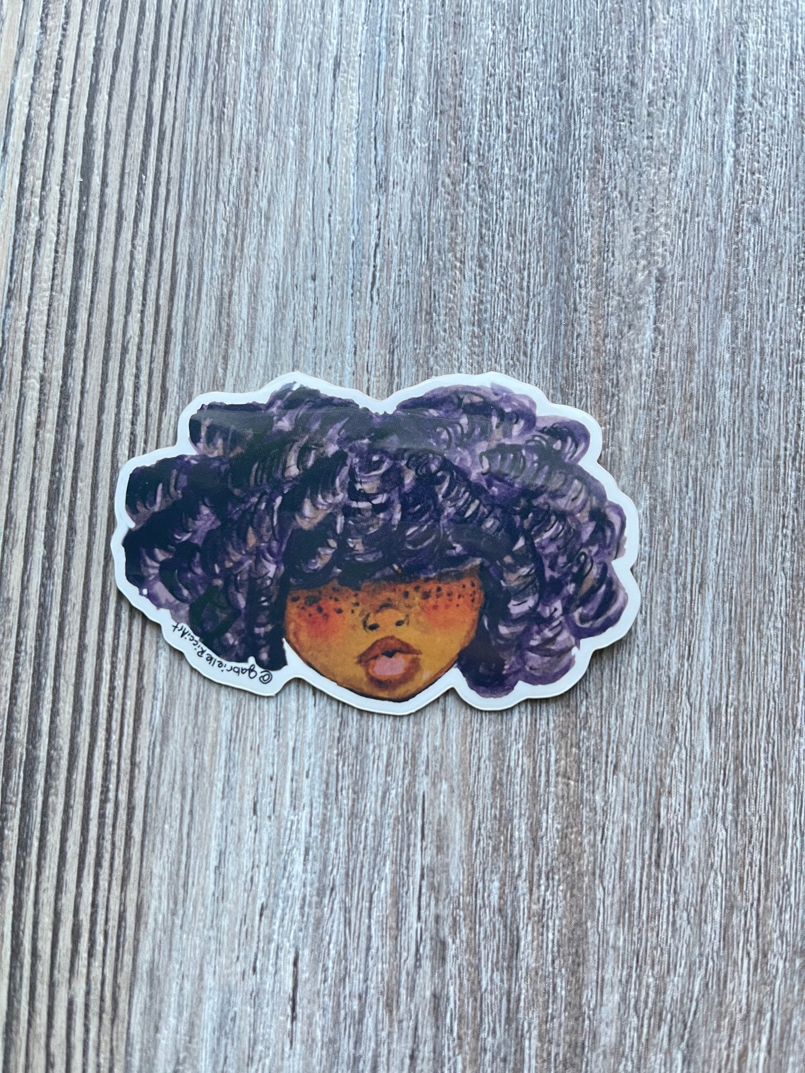 Afro Girl Vinyl Sticker - Etsy