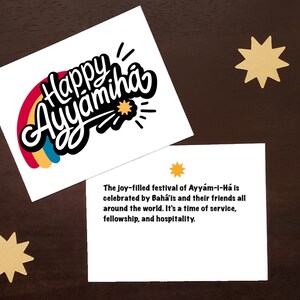 Ayyám-i-há Printable Flat Cards / Instant Digital Download PDF / Hand ...