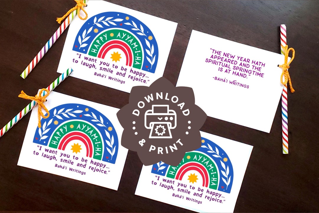 Printable Ayyám-i-há Cards / Instant Download PDF / Hand Lettered ...