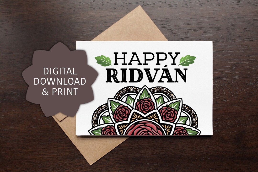 Happy Ridván Printable Greeting Card / Instant Download / Baháí ...