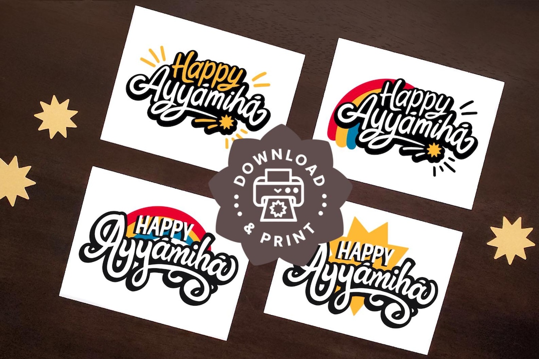 Ayyám-i-há Printable Flat Cards / Instant Digital Download PDF / Hand ...