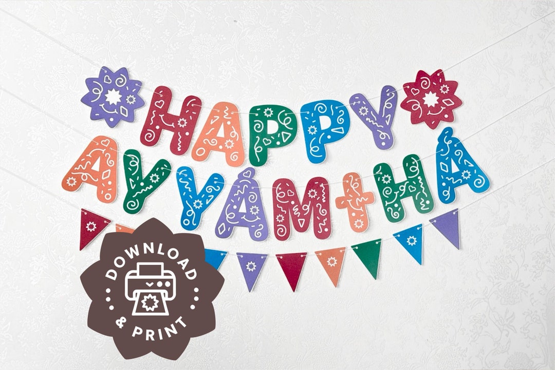 Happy Ayyam-i-ha Letter Banner Set / Printable PDF Rainbow 9-pointed ...