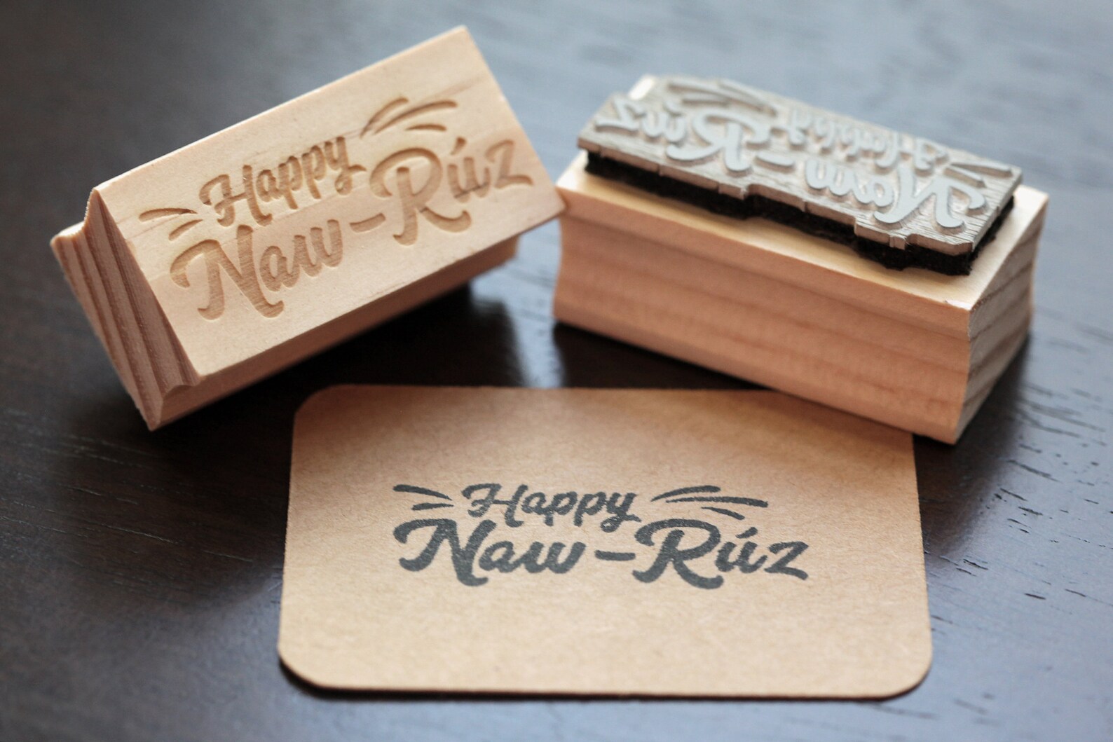 Happy Naw-ruz 2" Engraved Rubber Stamp / Baha'i New Year Gift / 9 ...