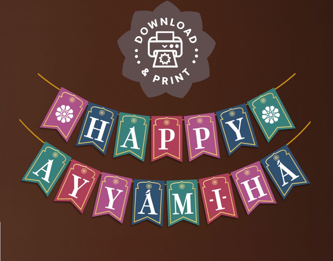 Printable Elegant Ayyám-i-há Banner / Festival of Joy 9-pointed Star ...