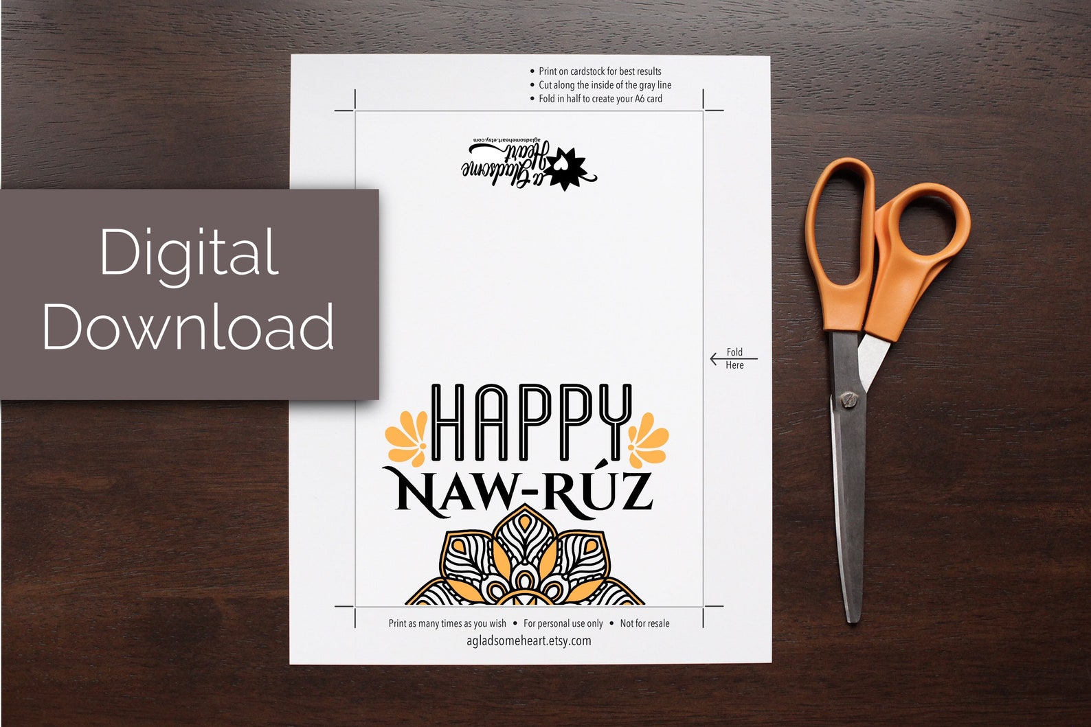 Happy Naw-ruz Printable Greeting Card / Instant Download / - Etsy