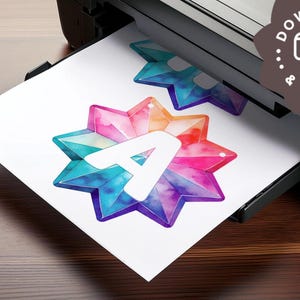 Printable Ayyam-i-ha Watercolor Stars Banner / Digital PDF 9-pointed ...