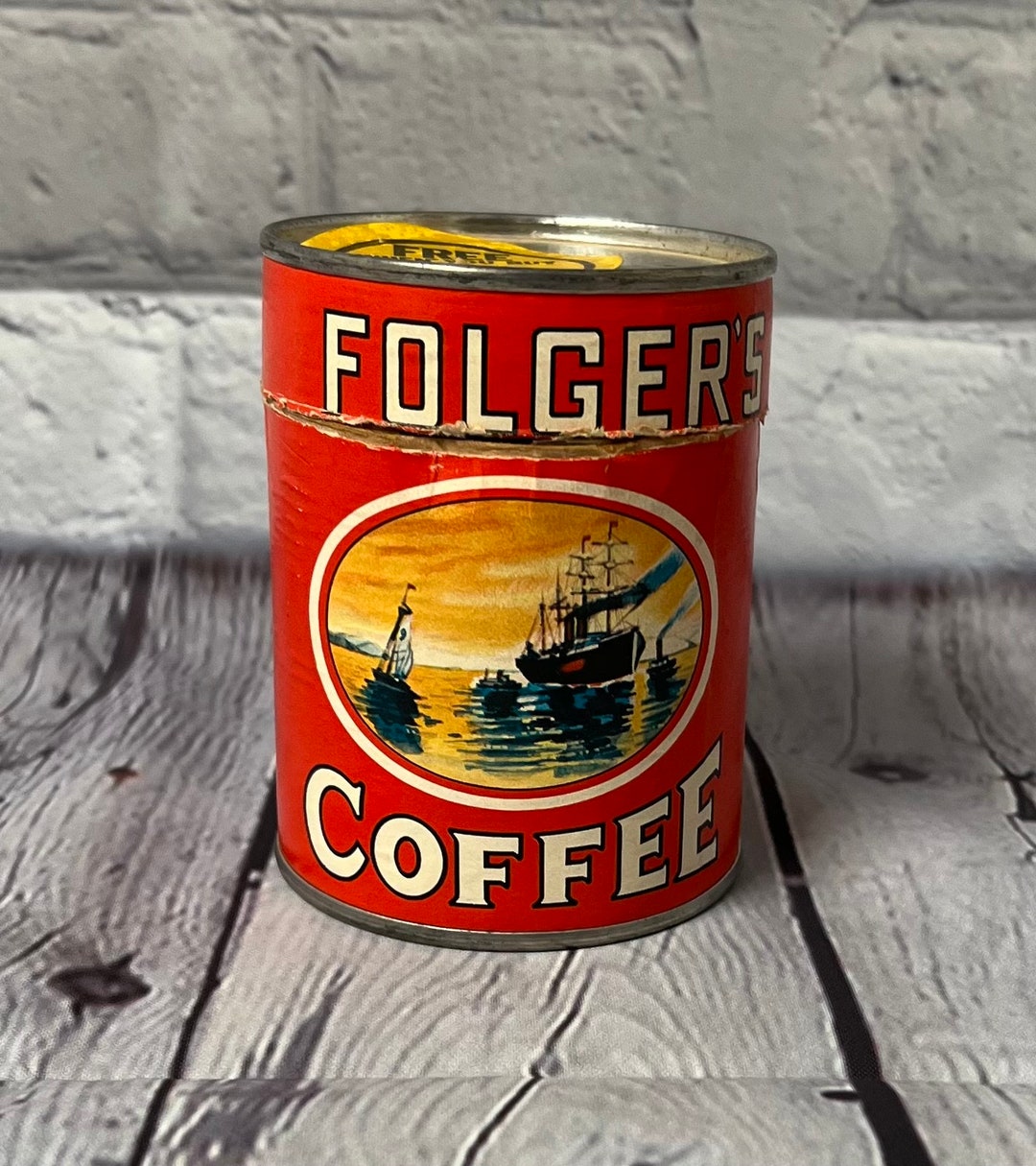 Vintage Folger’s Coffee Can Puzzle - Etsy