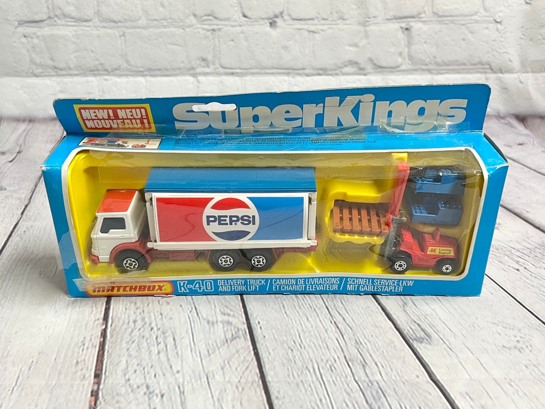 Vintage Matchbox Lesney Superkings K-40 Pepsi Delivery Truck & Fork ...
