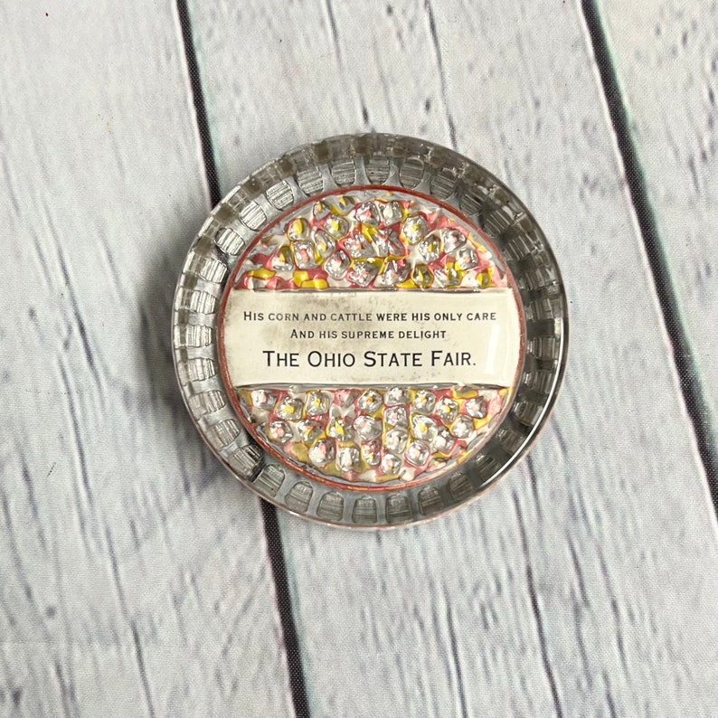 Antique 1903 the Ohio State Fair Glass Paperweight Souvenir - Etsy