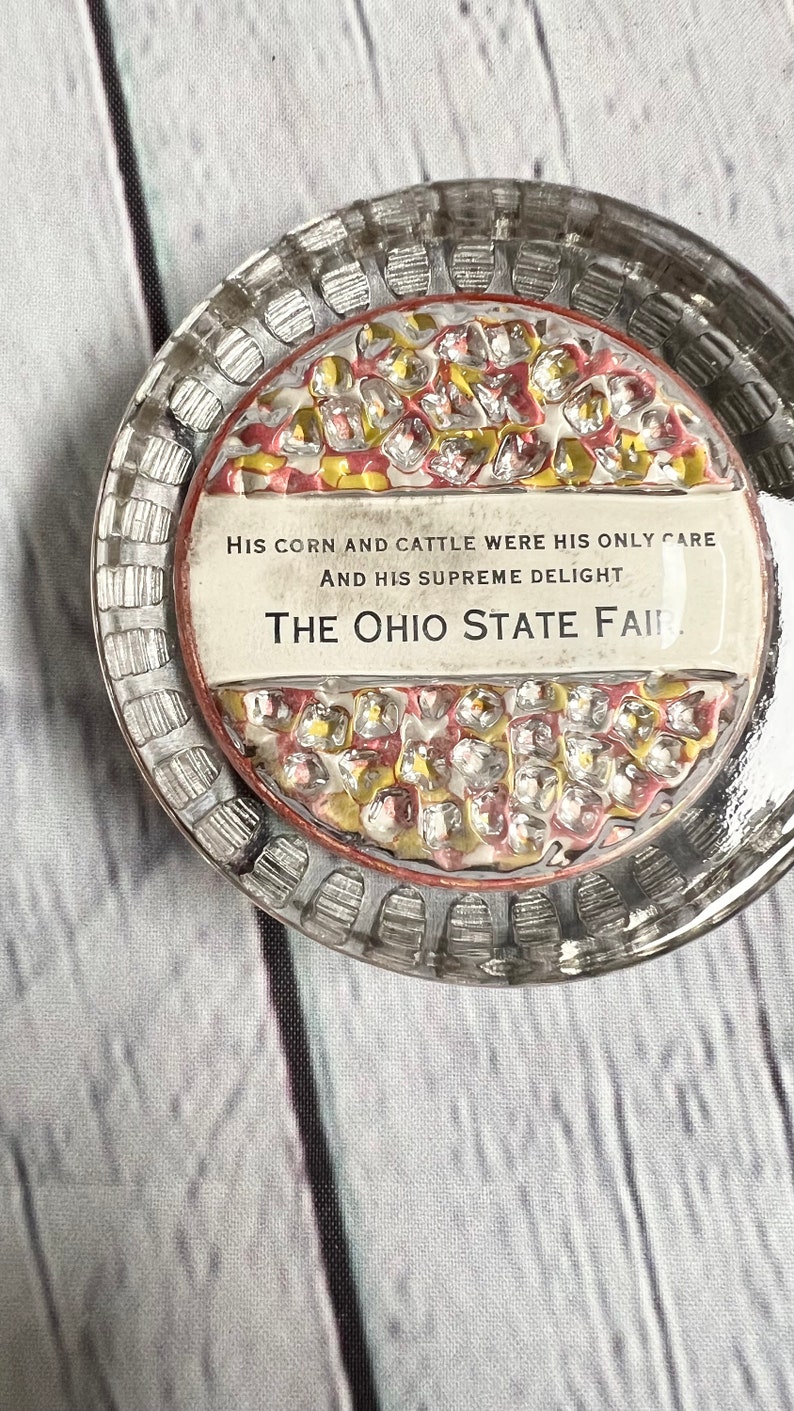 Antique 1903 the Ohio State Fair Glass Paperweight Souvenir - Etsy