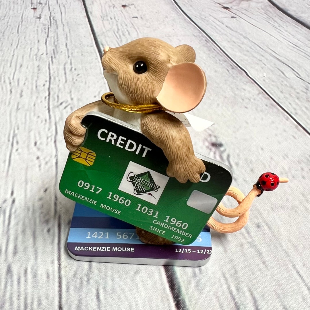 Charming Tails “charge!” Mouse Figurine With Credit Cards - 19384 ...