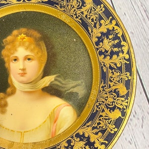Antique 1905 Tin Litho Vienna Art Plate Queen Louise of Prussia - 10 ...