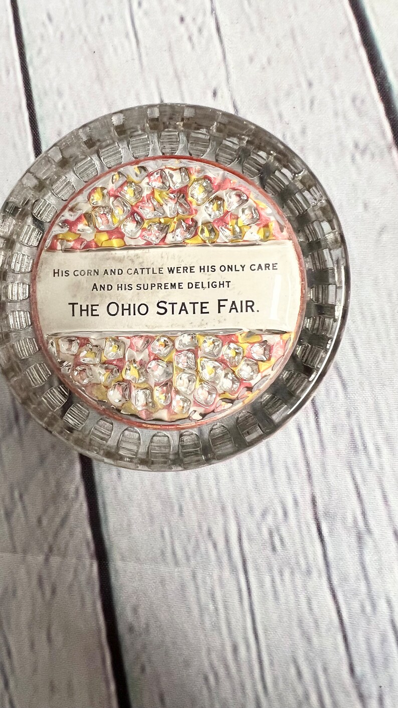 Antique 1903 the Ohio State Fair Glass Paperweight Souvenir - Etsy