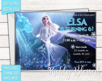 Frozen 2 Invitation Watercolor Frozen 2 Birthday Party Frozen 2 ...