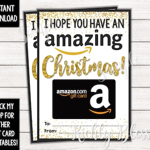 INSTANT DOWNLOAD Amazon Gift Card Christmas Card Holder Gift Card ...