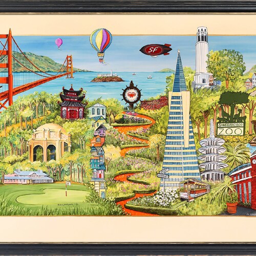 San Francisco Muni Fast Passes: Illustrated Print Celebrating - Etsy