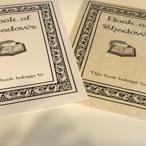 Printable Book of Shadows Title Page - Etsy