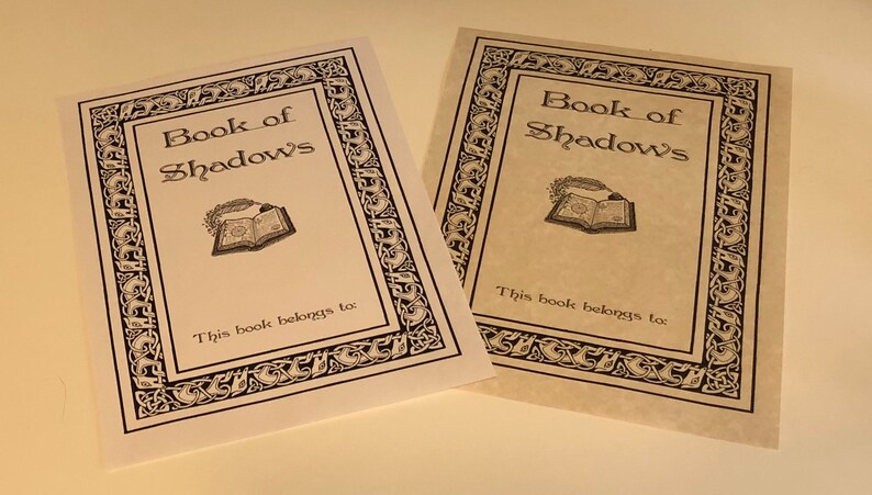 Printable Book of Shadows Title Page - Etsy
