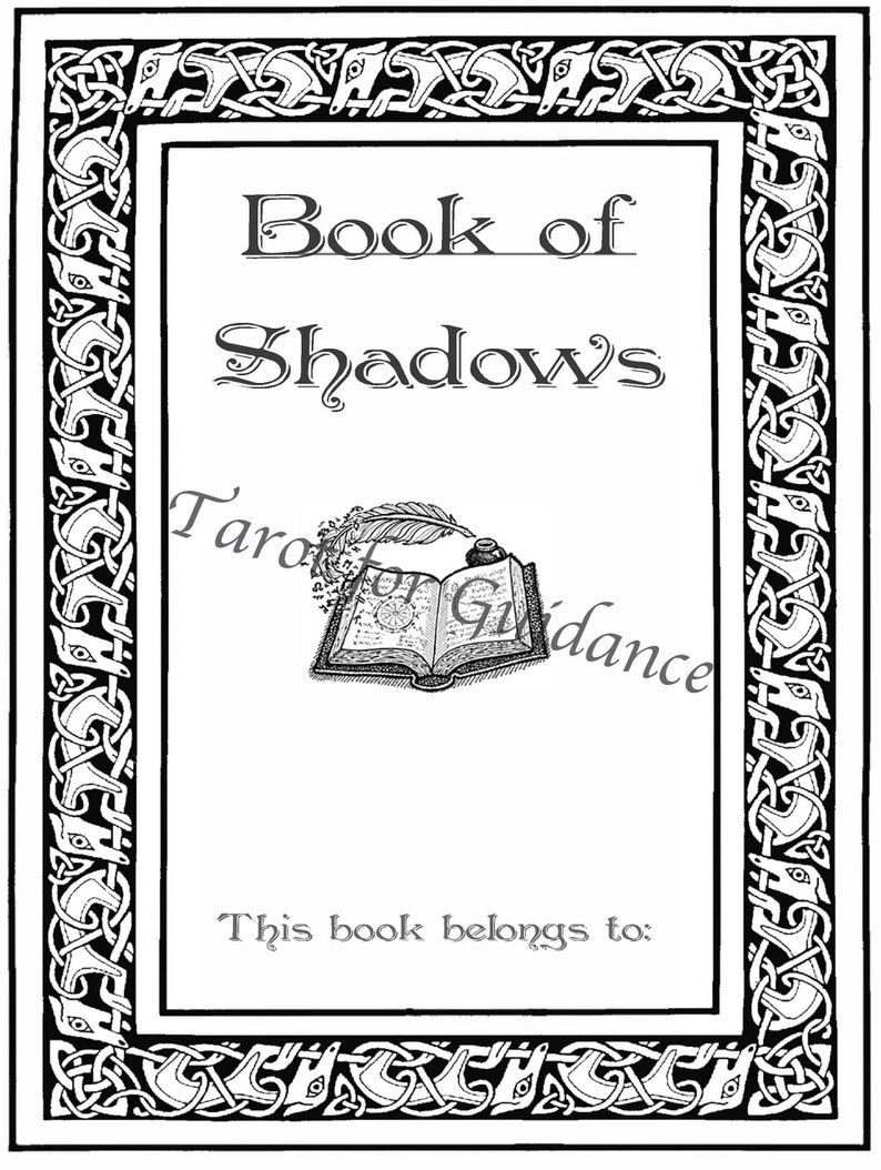 Printable Book of Shadows Title Page - Etsy