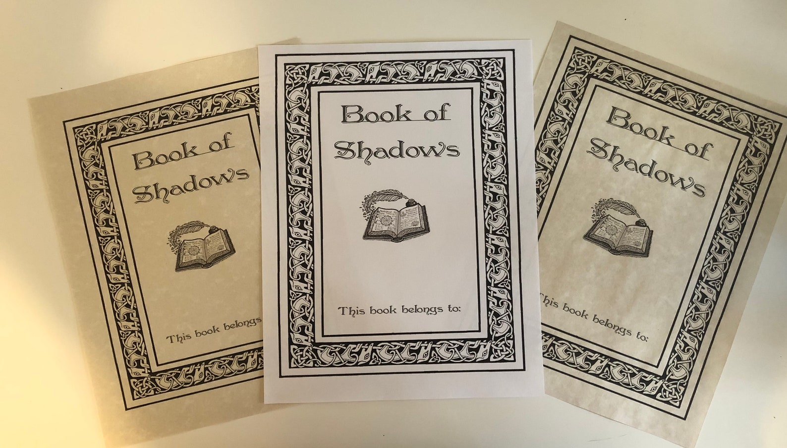 Printable Book of Shadows Title Page - Etsy