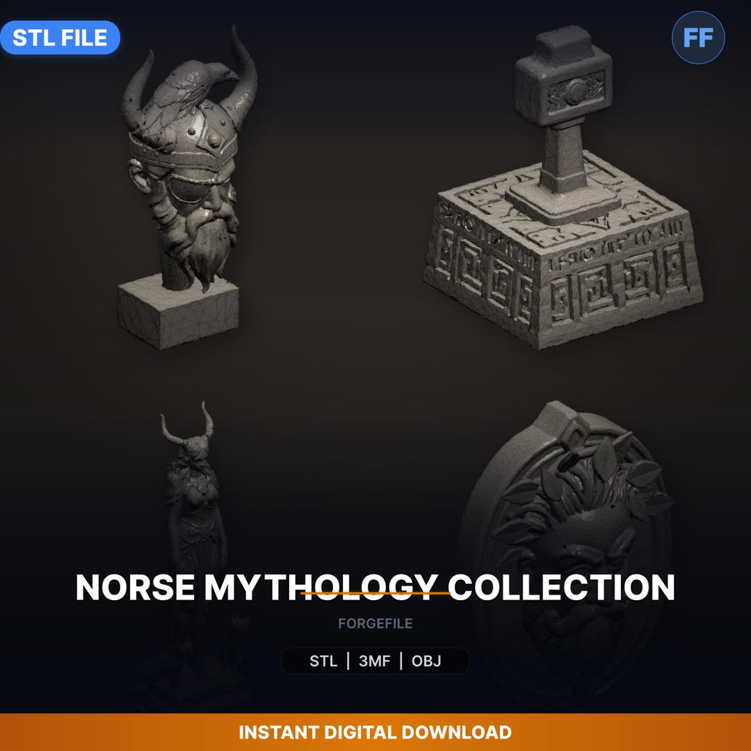 Norse Mythology Collection 5-pack STL Bundle | Save 39% | 3D Print ...