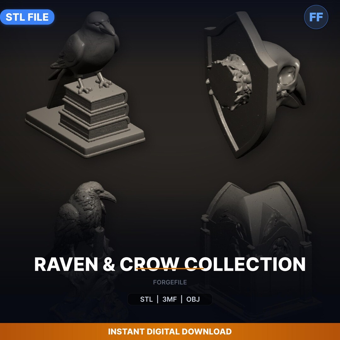 Raven & Crow Collection 6-pack STL Bundle | Save 49% | 3D Print ...