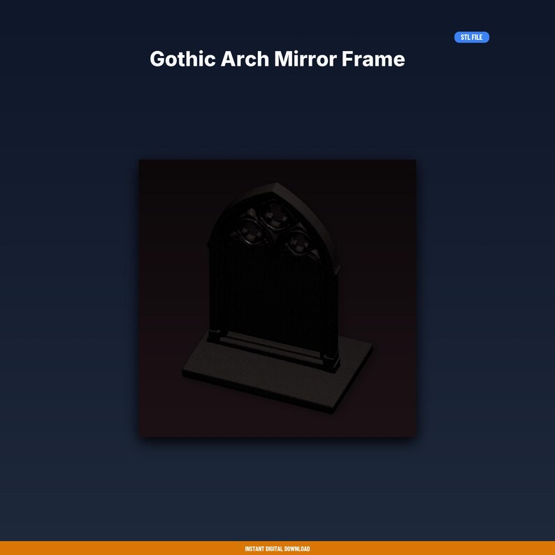 Gothic Arch Mirror | Frame STL File | Gothic Stl | Gothic Stl | Gothic ...