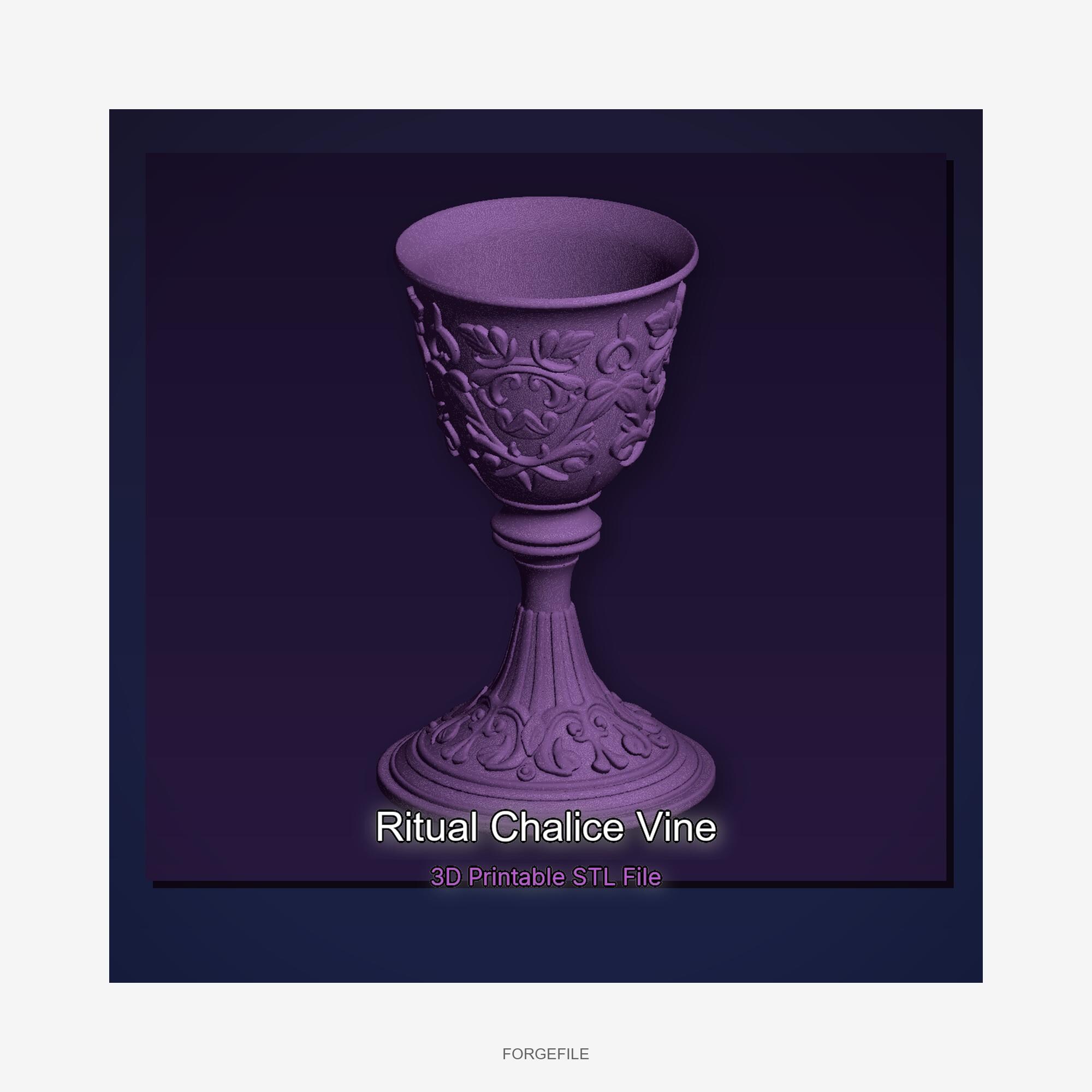 Ritual Chalice Vine STL File for 3D Printing | Witchcraft Altar Decor ...