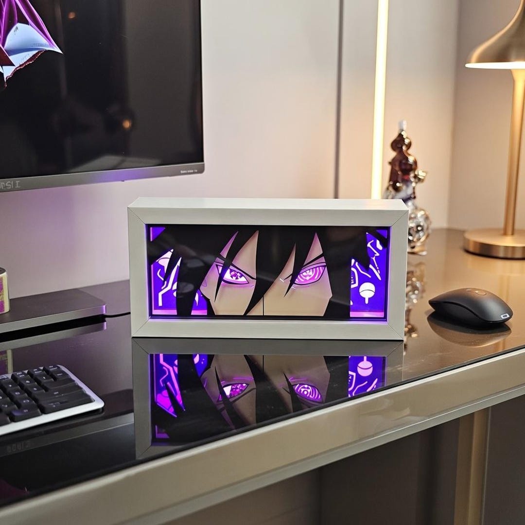 3D Anime LED Light Box | Laser Engraved Manga Night Lamp - Etsy