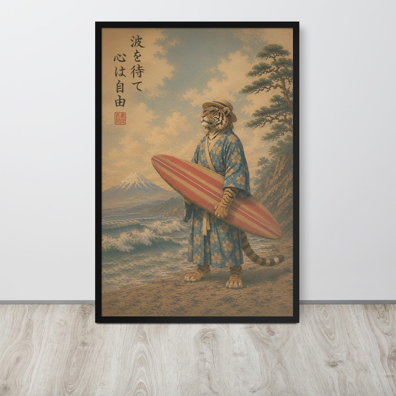 Japanese Tiger Set of 3 Prints, Japanese Wall Art, Japandi Posters ...