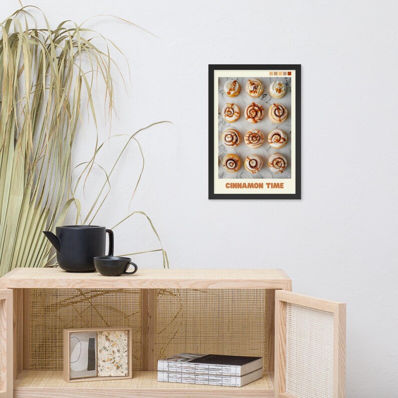Cinnamon Roll Wall Art, Food Photography Print, Bakery Shop Artwork ...