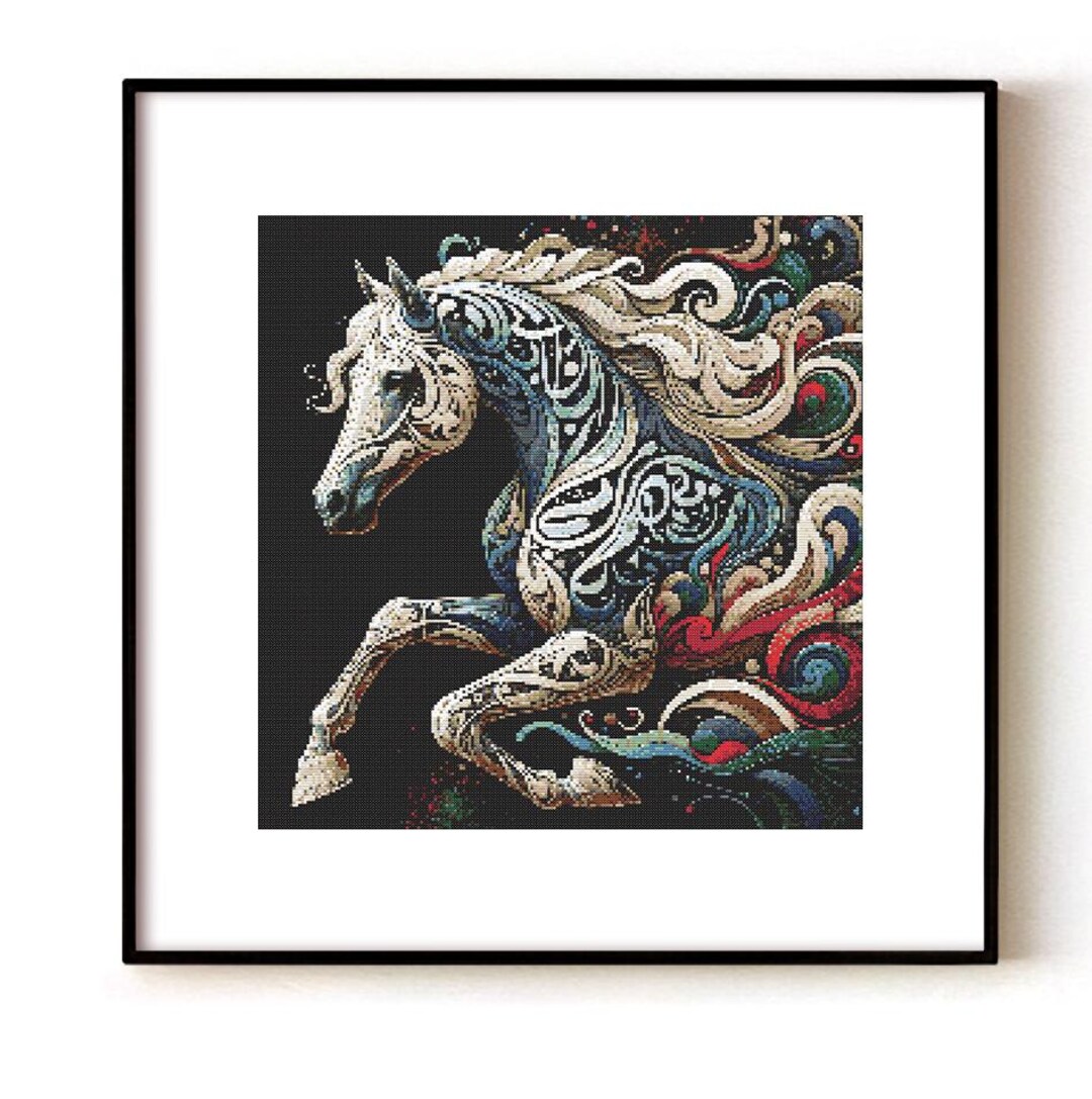 Midnight Gallop Cross Stitch Pattern, Horse Xstitch Chart - Etsy