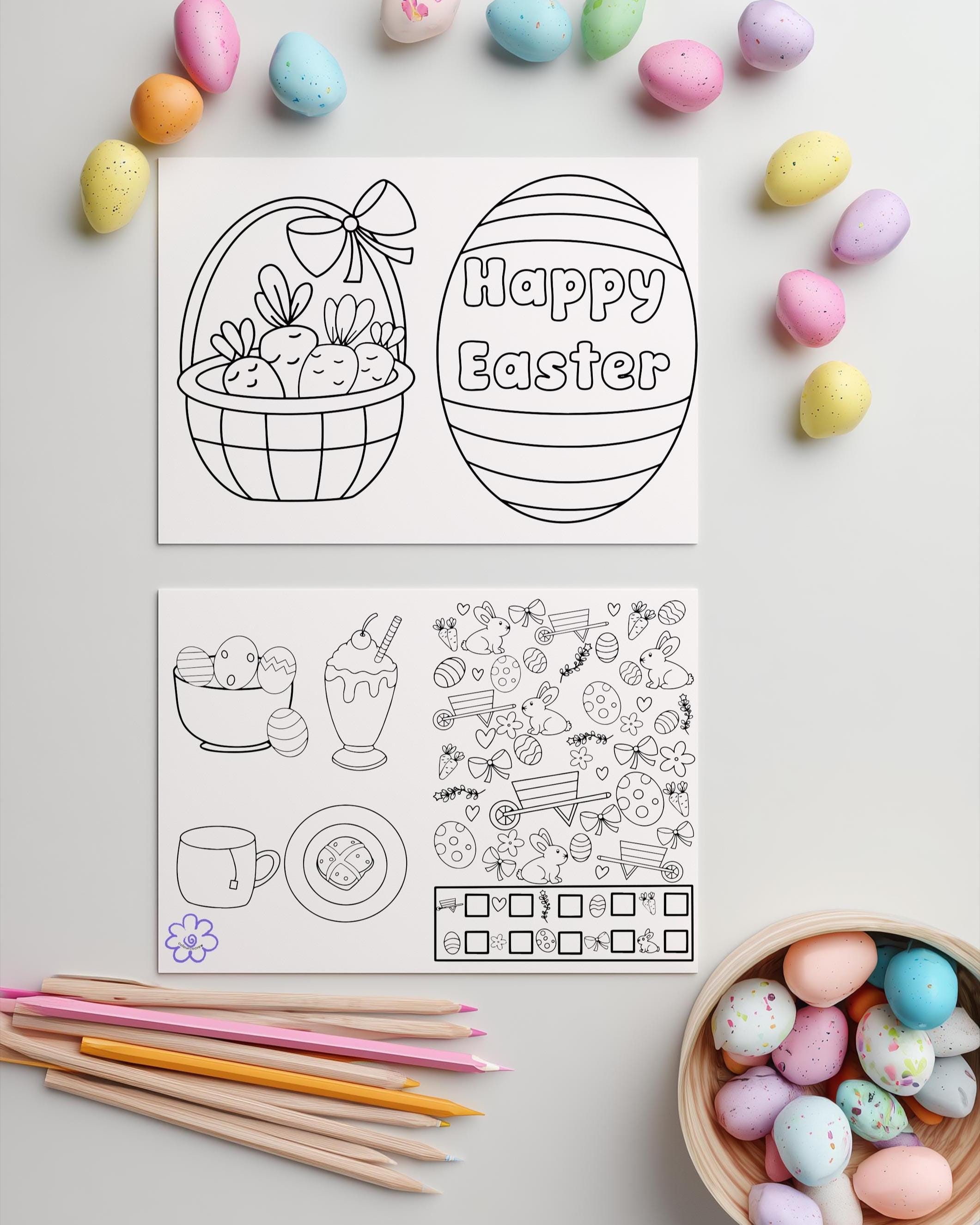 Easter Colouring in Sheets - Etsy