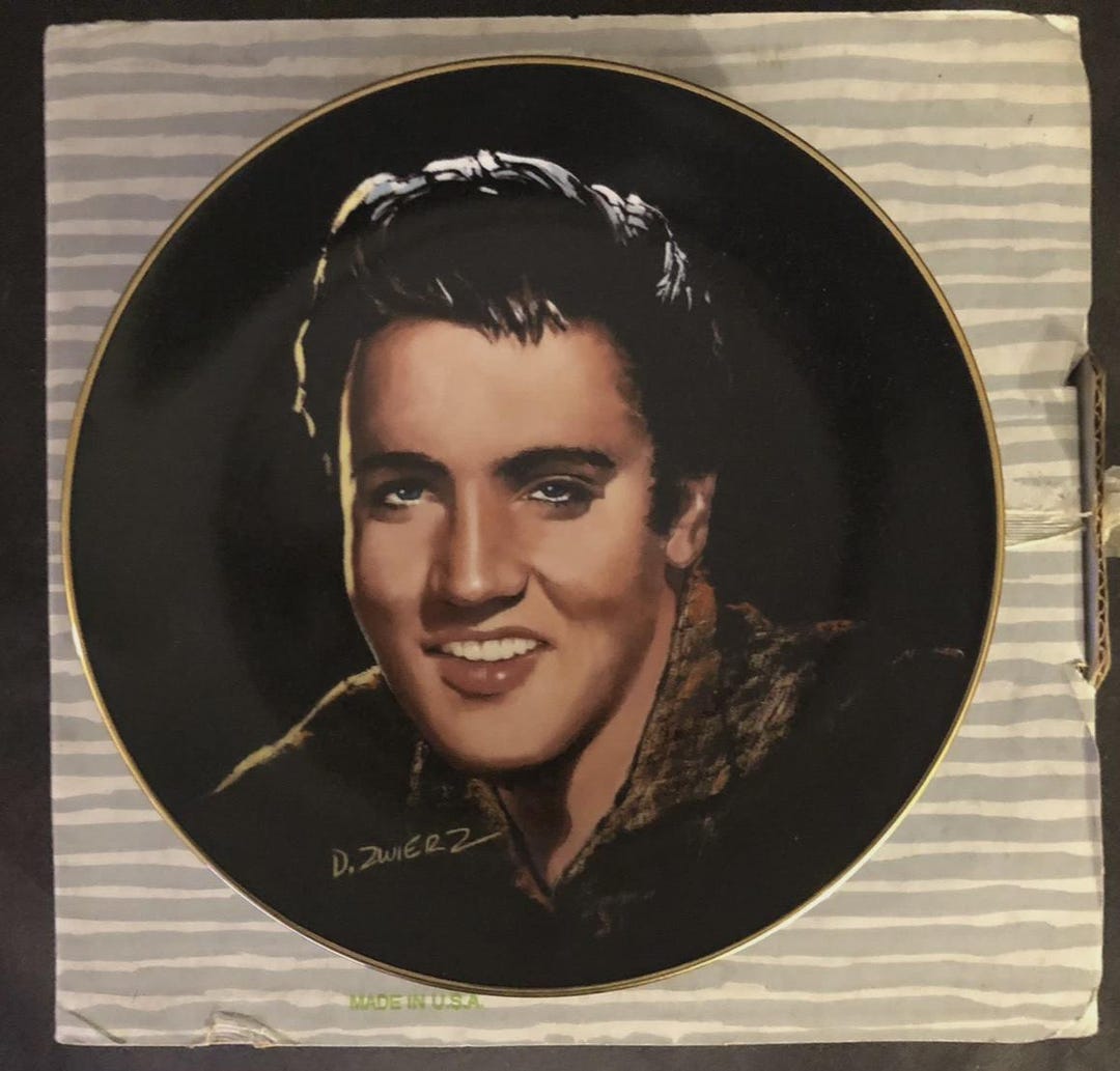Vintage Elvis Presley Collector Plate – "treat Me Nice", Bradford ...