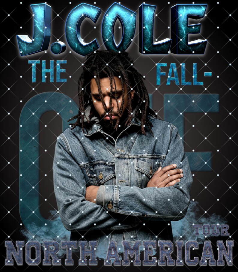 J Cole PNG File, the Fall off Tour, Digital File (300dpi Transparent ...