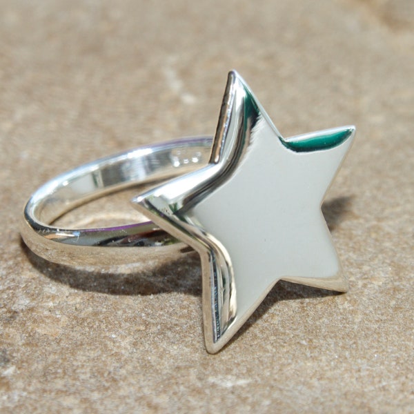 Sterling Silver Star Ring - Etsy