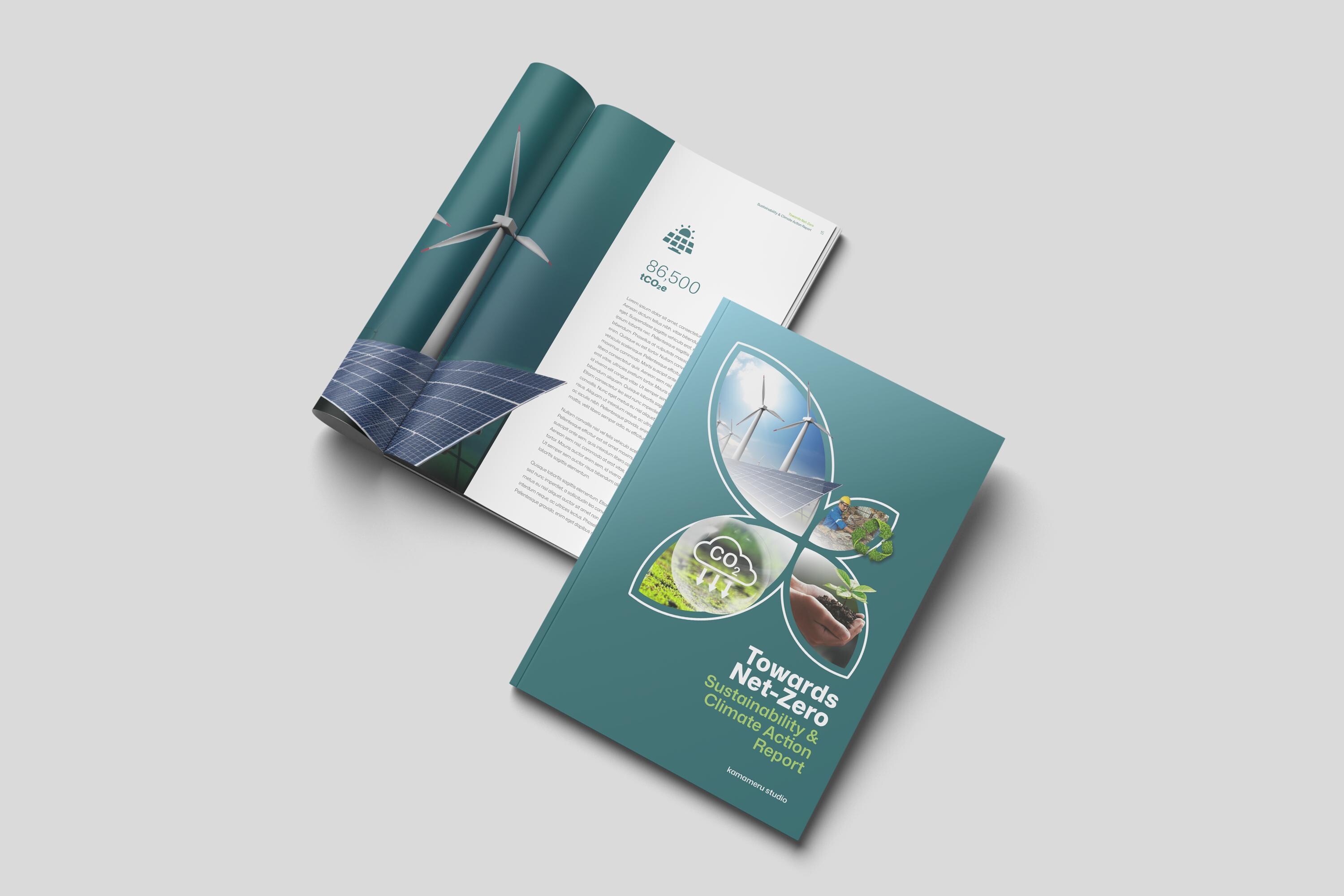 Sustainability Report Template | Net-zero, ESG, Climate Action ...