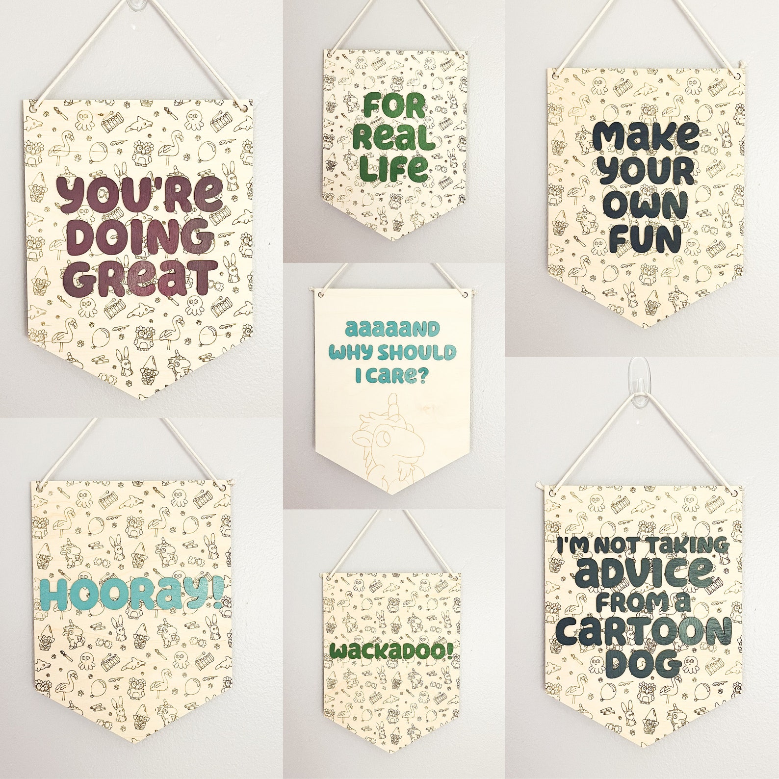 Bluey Banner Decor Use Your Big Girl Bark Bluey, Heeler Family, Bluey ...